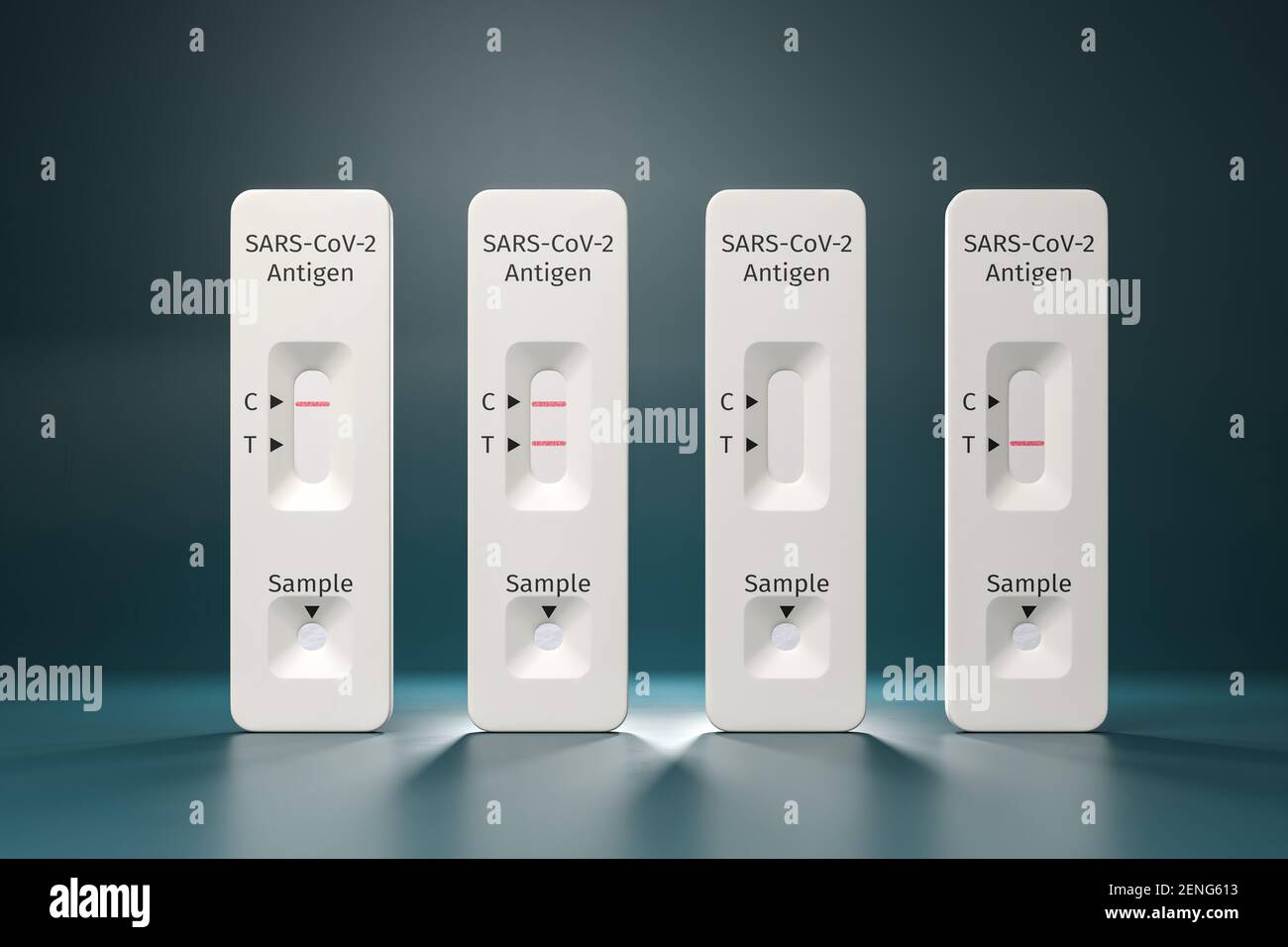 Quick testing for Covid-19 / SARS-CoV-2 infection concept: Four rapid ...