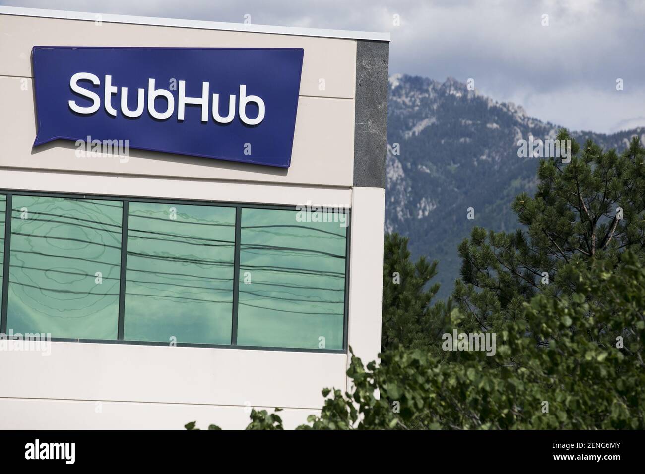 A logo sign outside of a facility occupied by StubHub in Draper, Utah ...