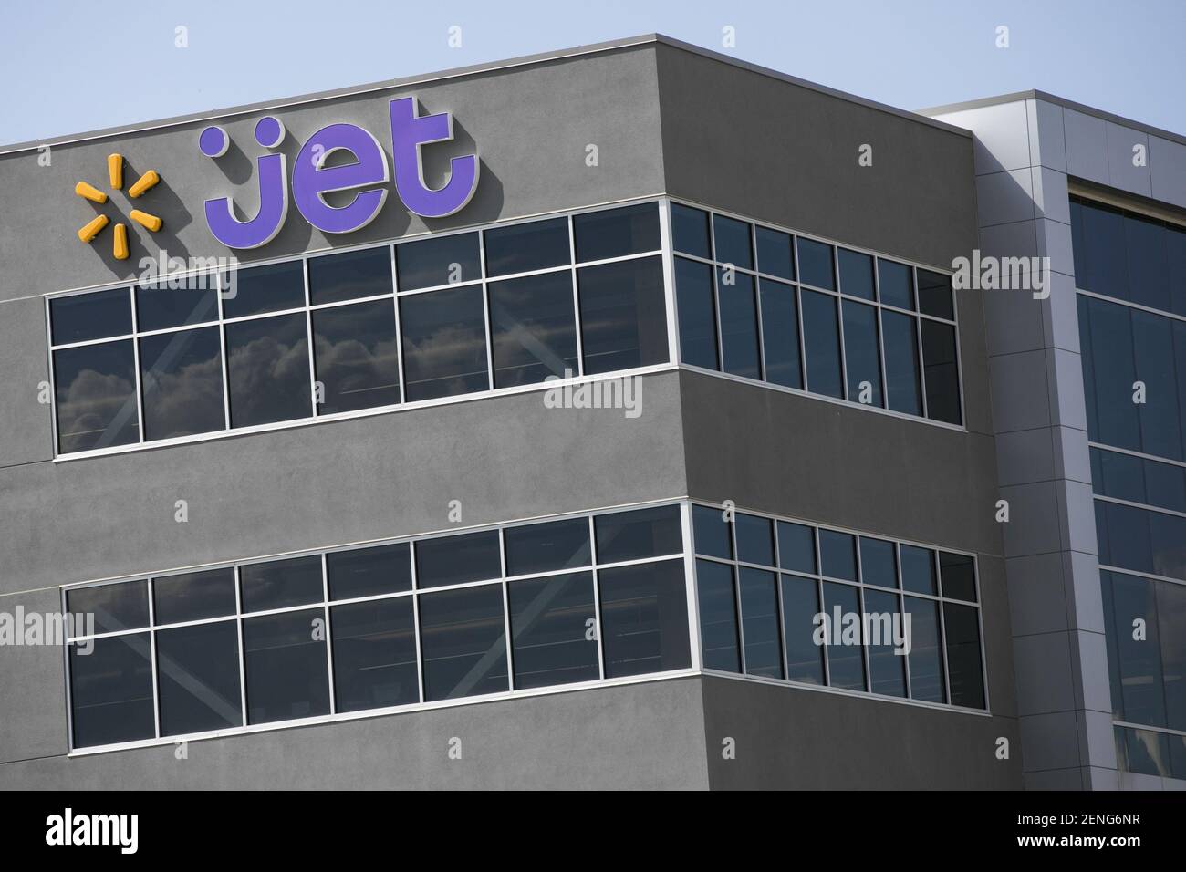 A logo sign outside of a facility occupied by Jet, a subsidiary of ...