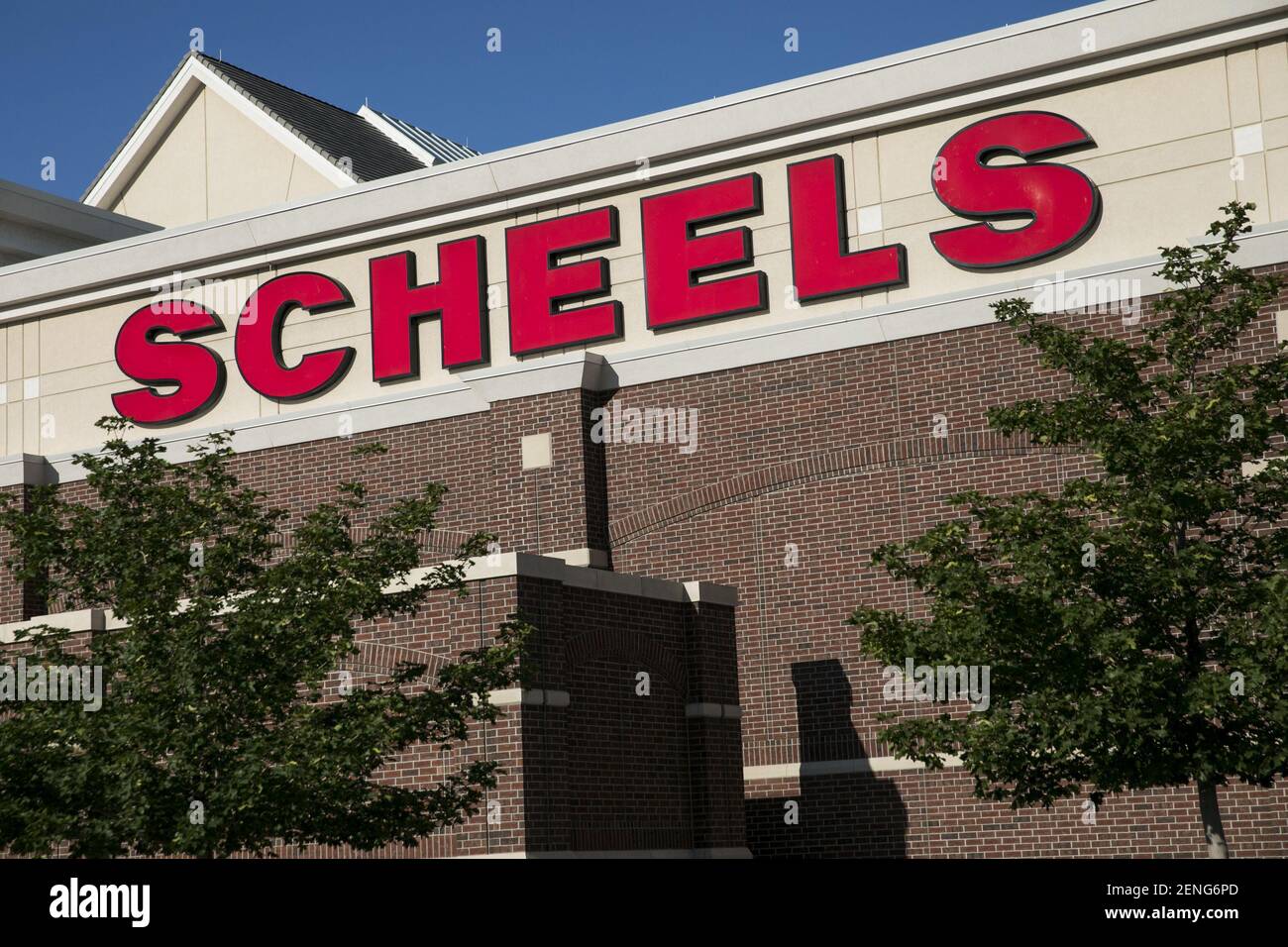 A logo sign outside of a Scheels retail store location in Draper, Utah ...