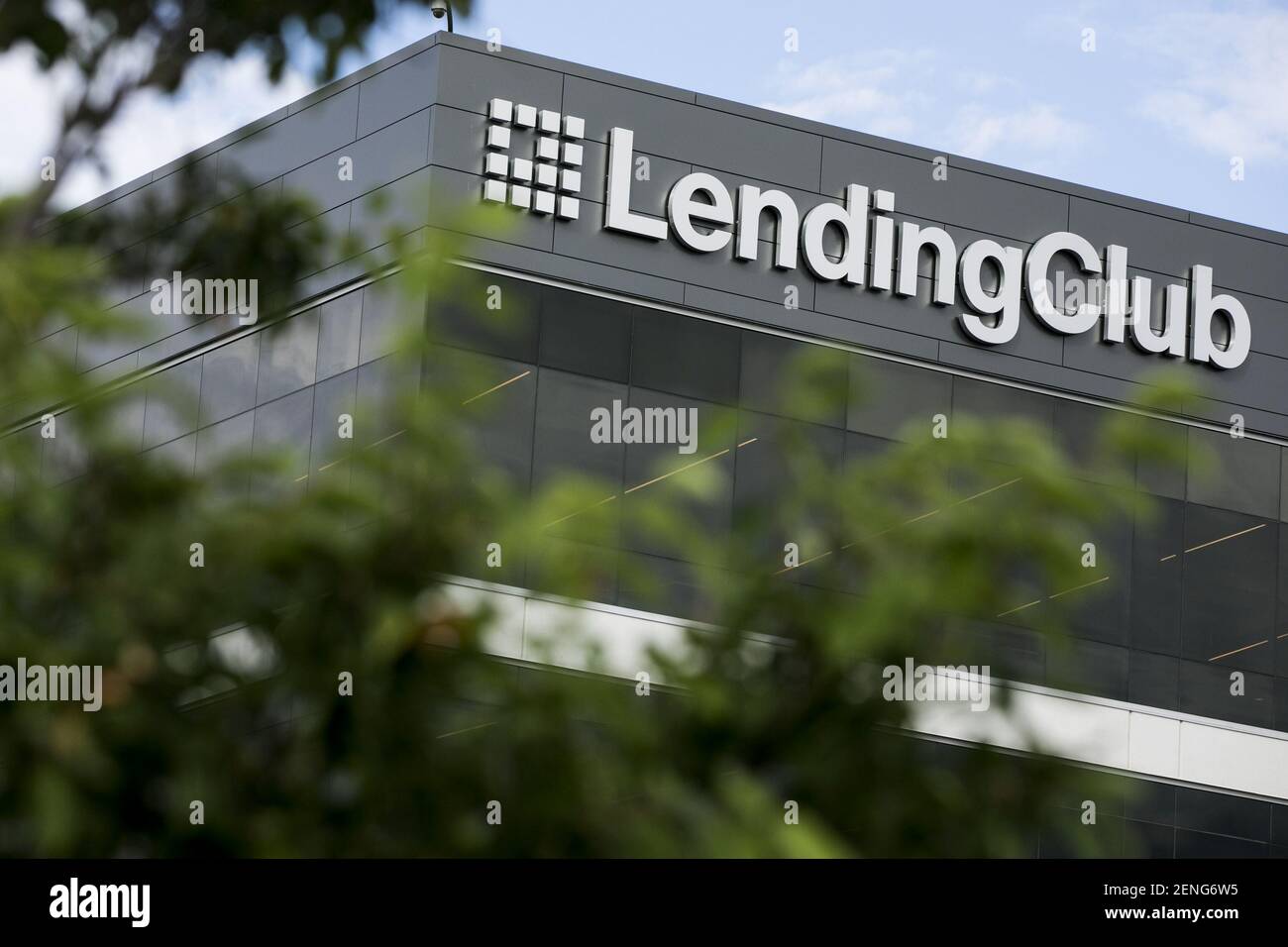 A logo sign outside of a facility occupied by Lending Club in Lehi ...