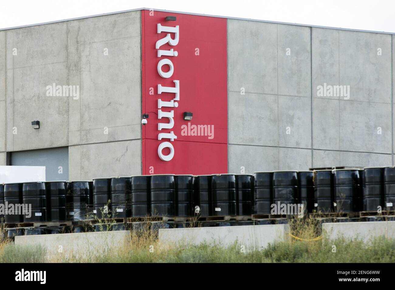 A logo sign outside of a facility occupied by Rio Tinto in South Jordan ...