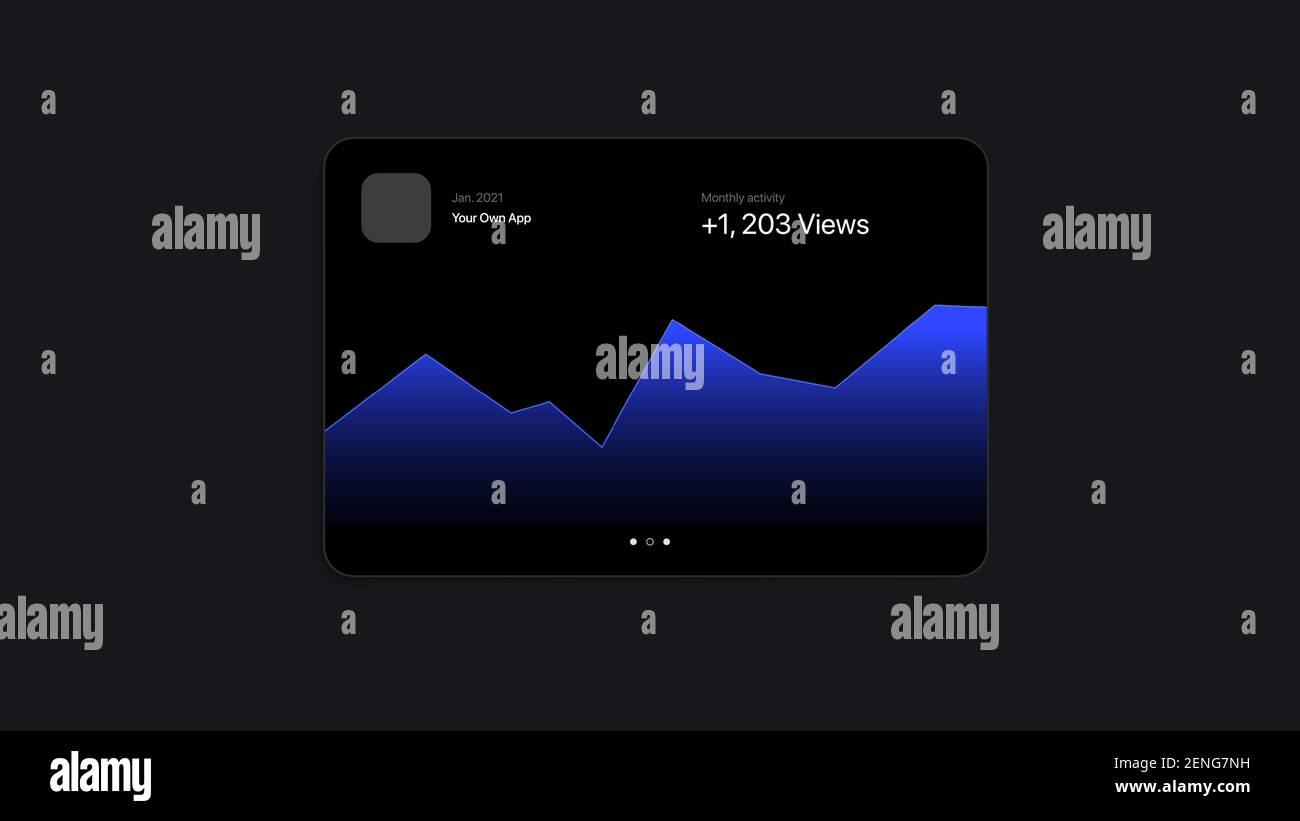 Digital Gradient Graph Diagram UI Interface. Vector illustration Stock ...