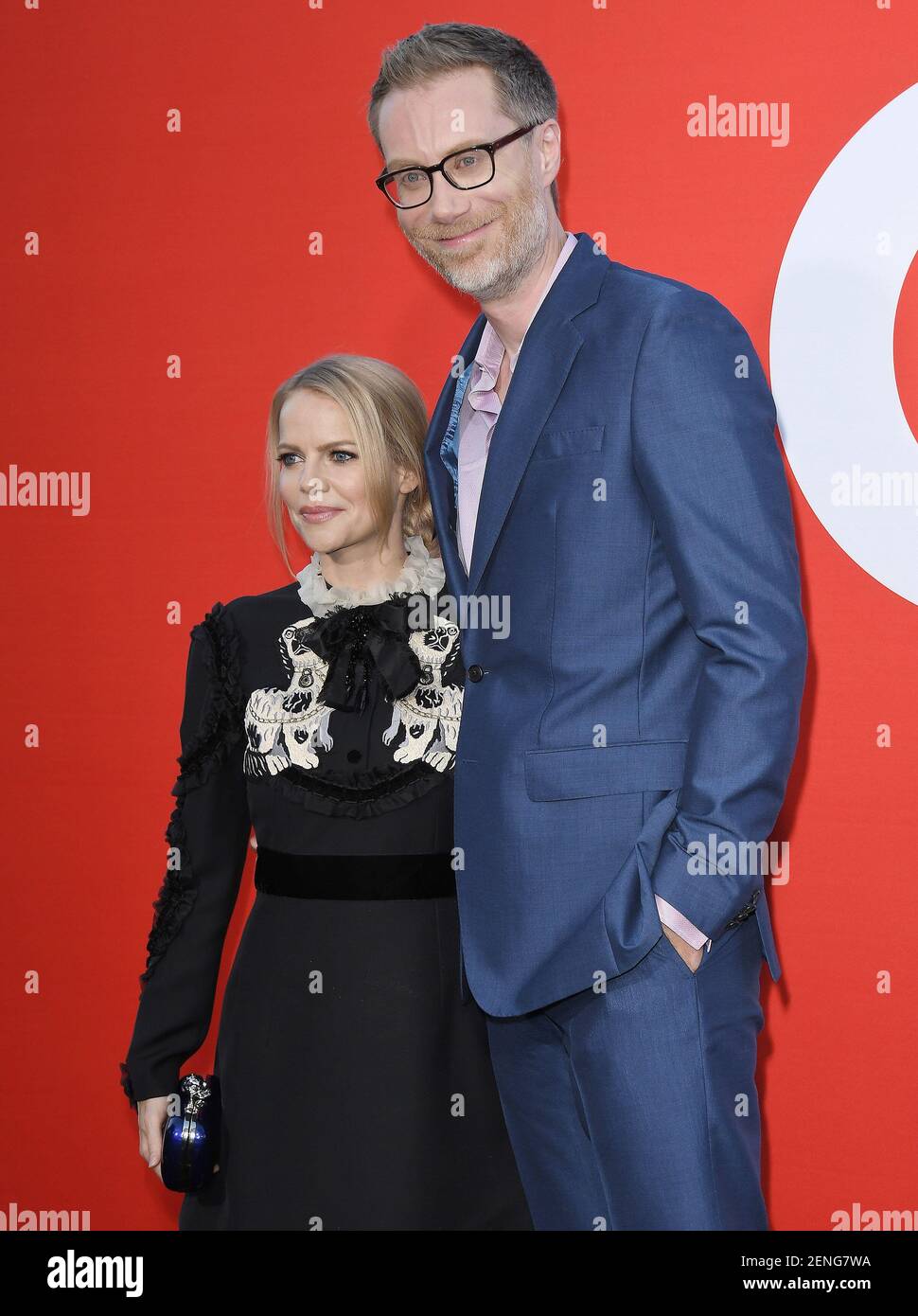 (L-R) Mircea Monroe and Stephen Merchant at the Universal Pictures ...