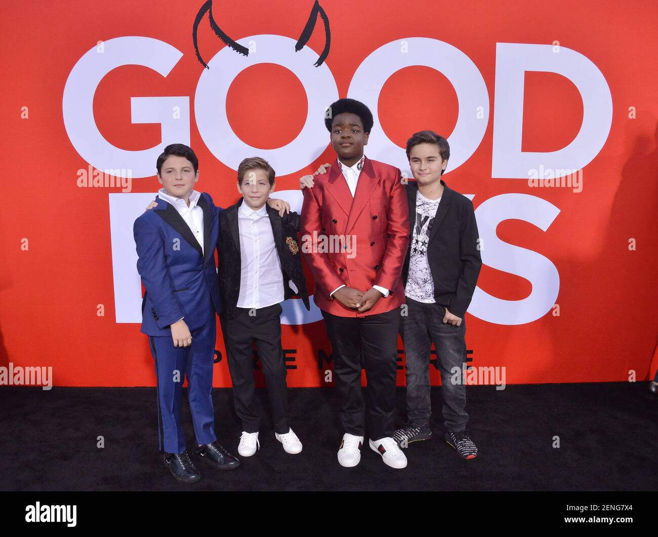 (L-R) GOOD BOYS Cast - Brady Noon, Jacob Tremblay, Keith L. Williams ...
