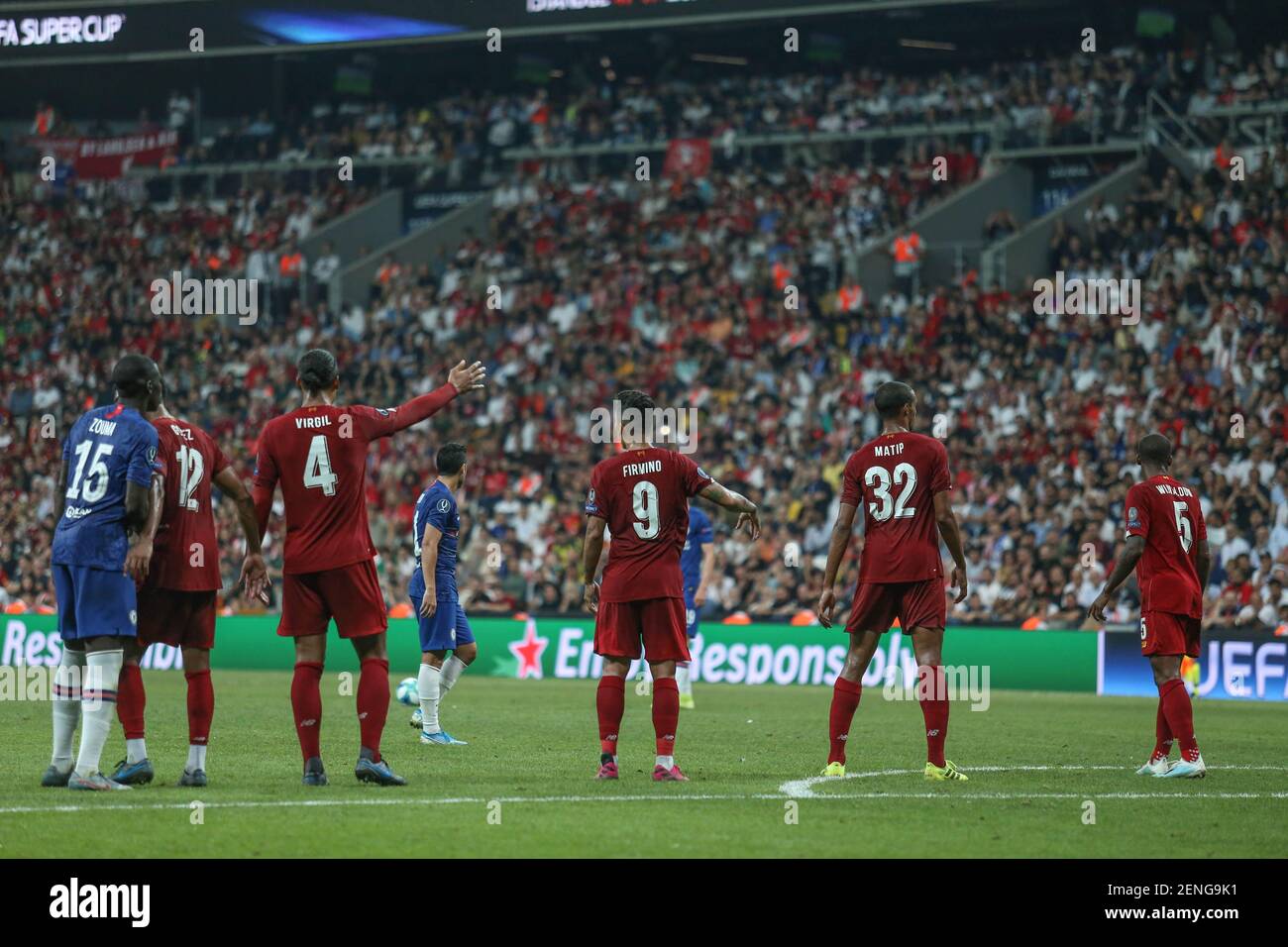 Virgil van Dijk of Liverpool in action during the UEFA Super Cup match ...