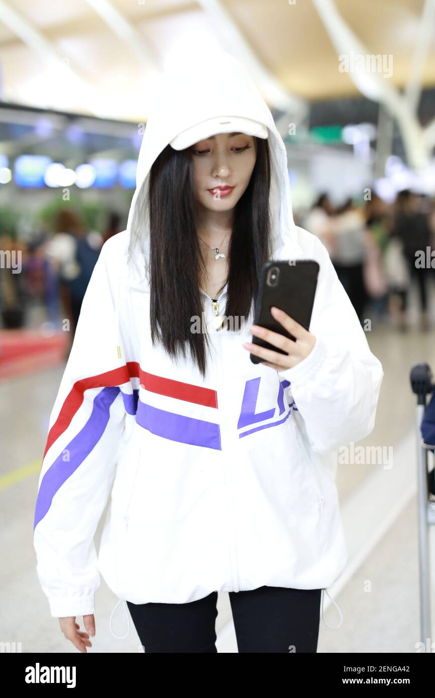 Chinese actress Crystal Zhang or Zhang Tian'ai arrives at the Shanghai ...