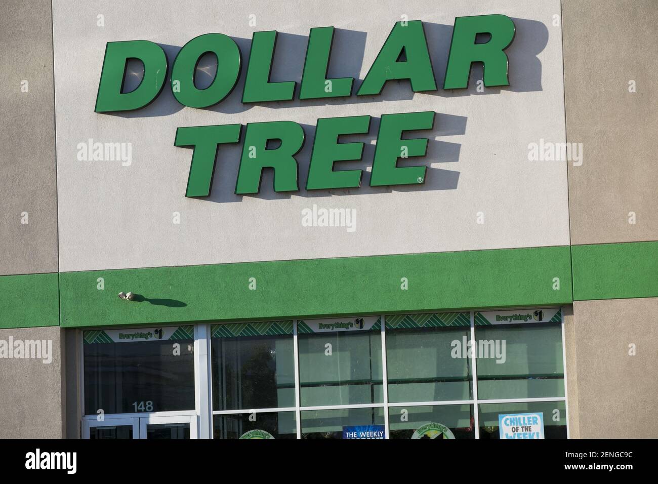 A logo sign outside of a Dollar Tree retail store location in Orem ...