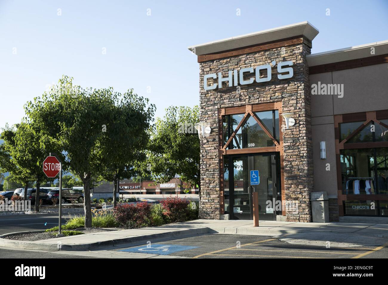 A logo sign outside of a Chico's retail store location in Orem, Utah on ...