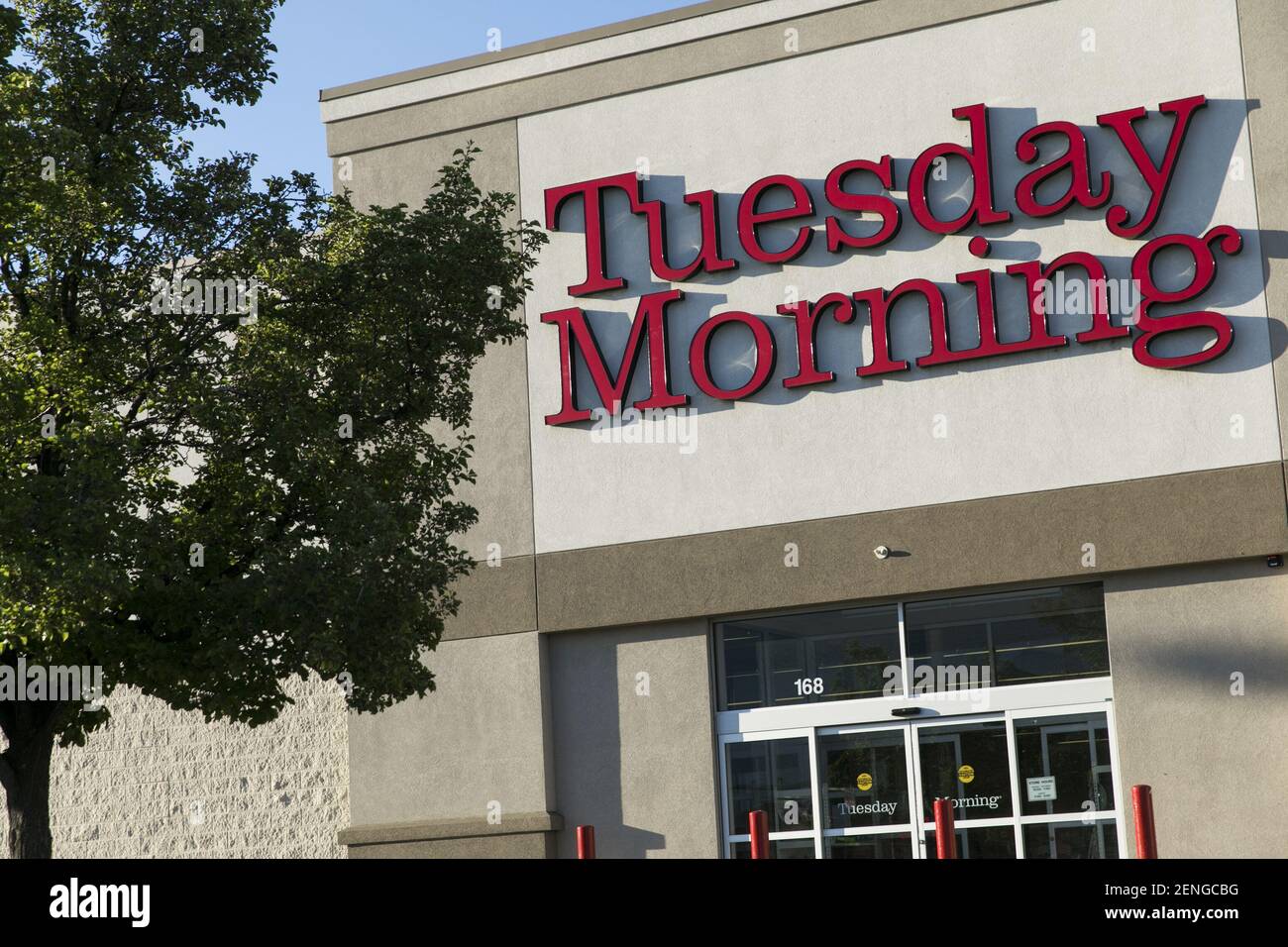 A logo sign outside of a Tuesday Morning retail store location in Orem ...