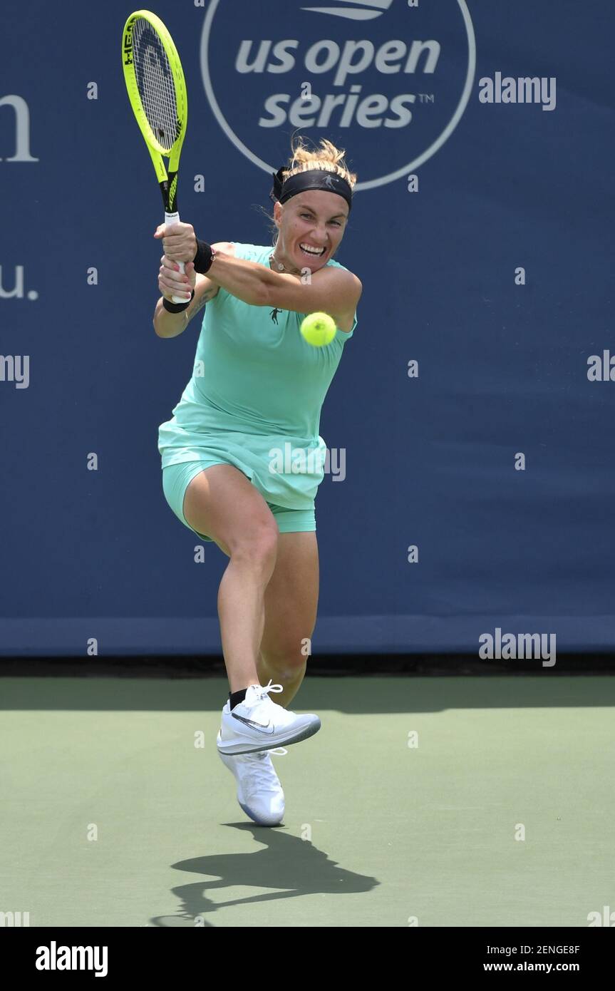 Svetlana Kuznetsova plays Karolina Pliskova (CZE) at the Western ...