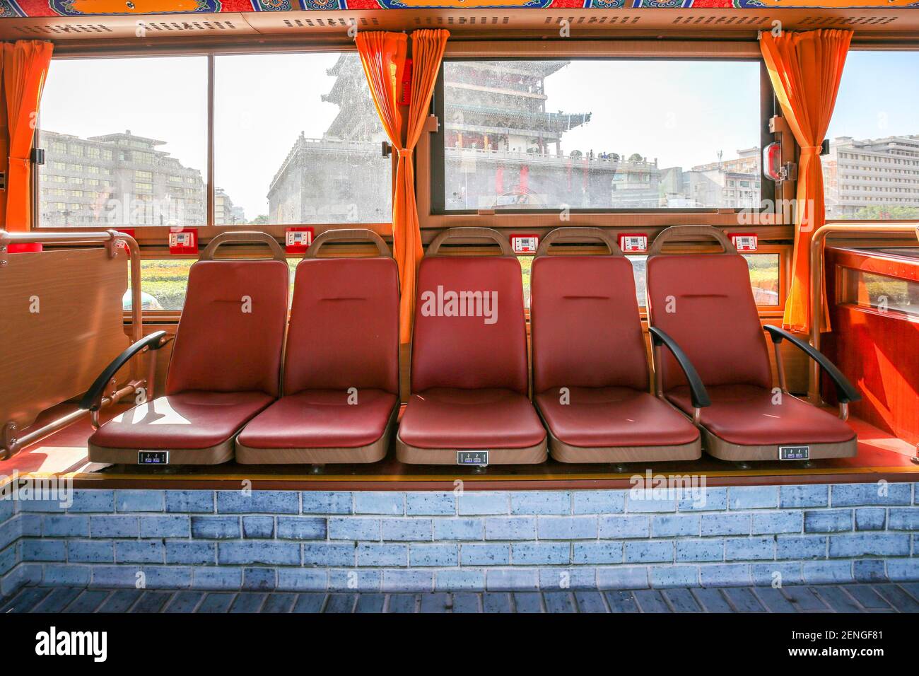 Views of wooden floor, and other antique elements within the old ...