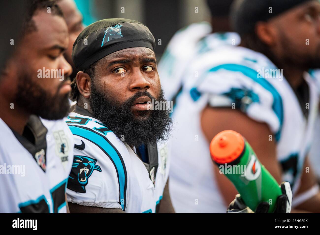 Carolina Panthers defensive end Mario Addison (97) during the preseason ...