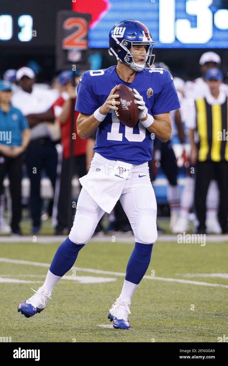 August 16, 2019, New York Giants quarterback Eli Manning (10) in action ...