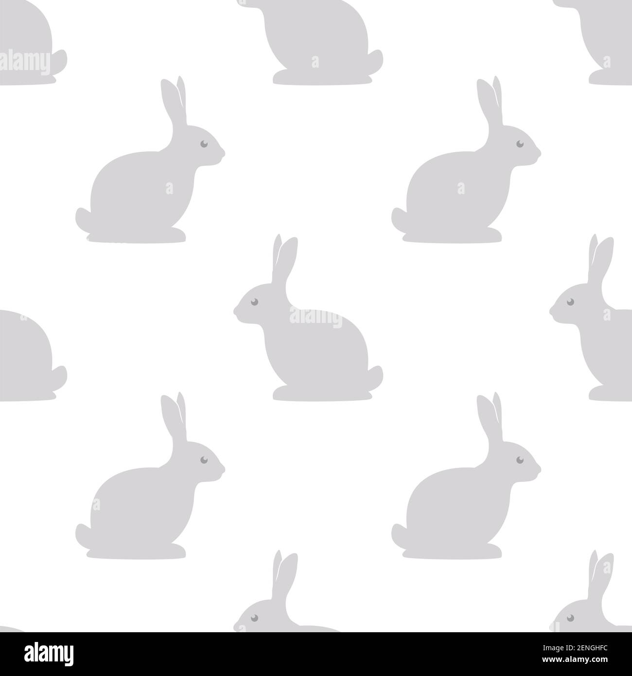 Hare seamless pattern, vector. Easter bunny. Wild nature. Rabbit. stock ...
