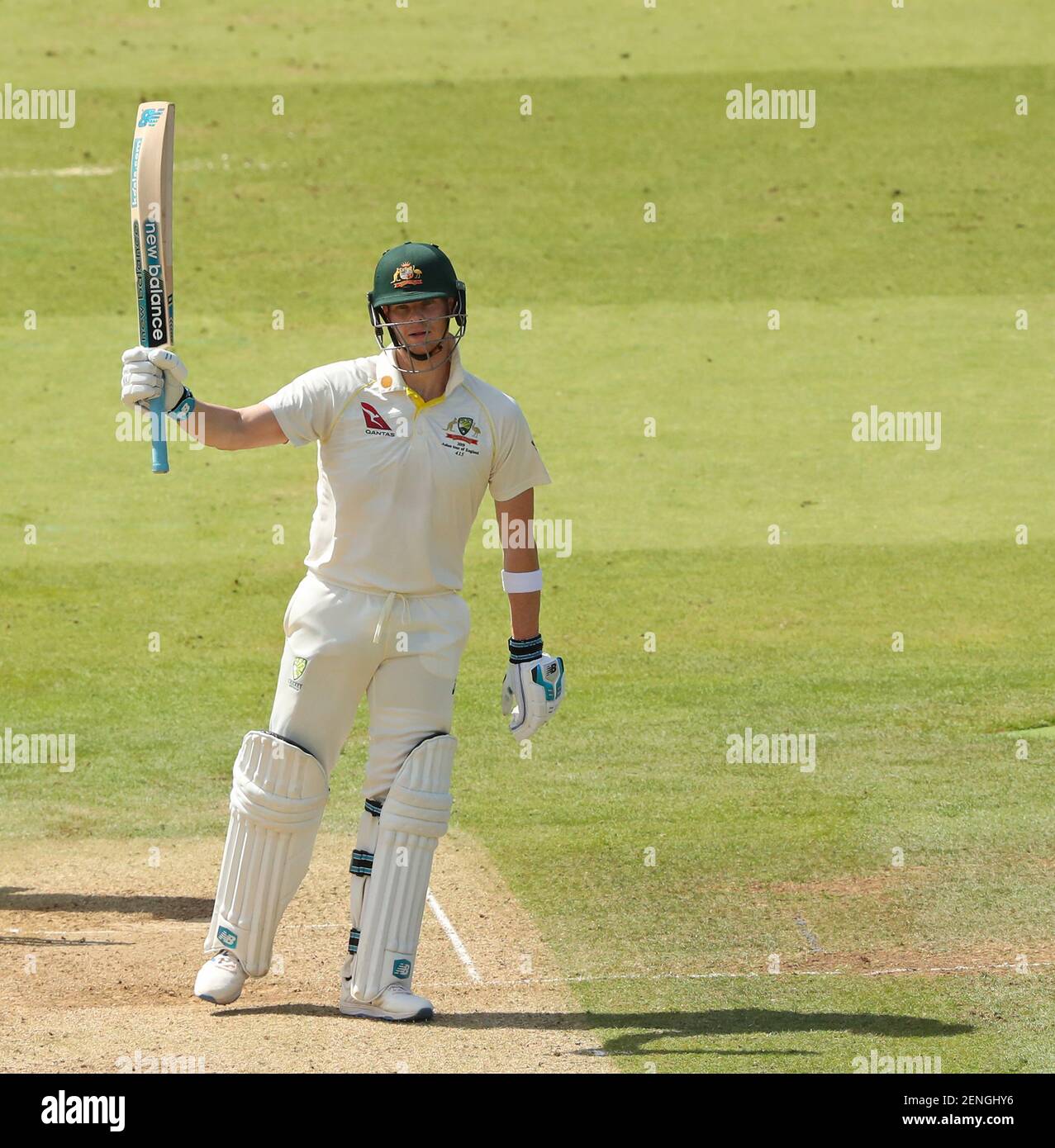 Steve Smith of Australia celebrates scoring a half century during the ...