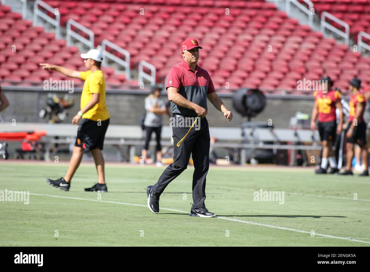 USC Trojans head coach Clay Helton during the USC Trojans PAC-12 ...