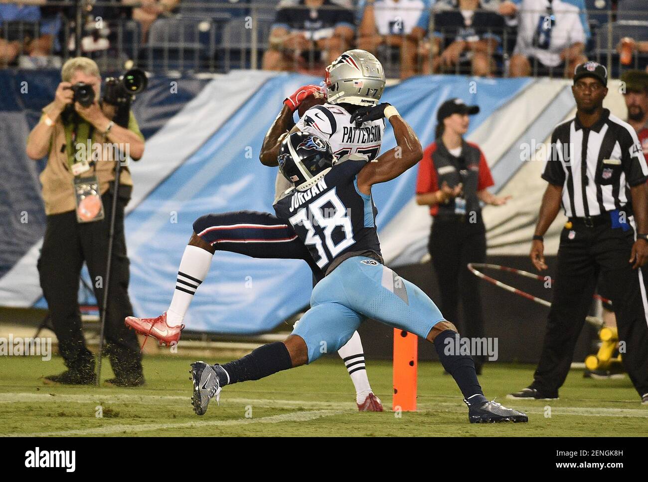 Aug 17 2019; Nashville TN, USA New England Patriots wide receiver ...