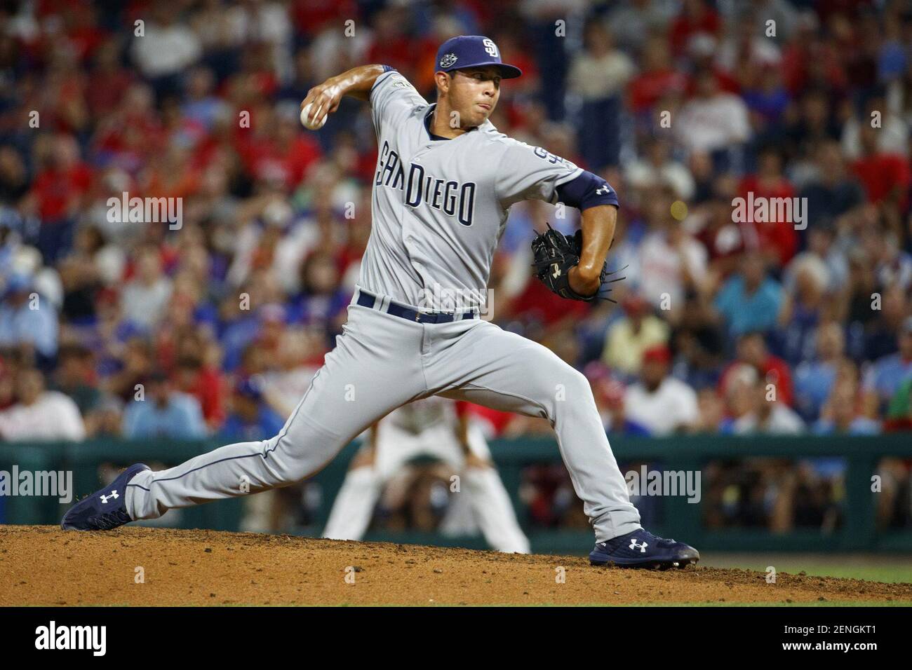 August 17, 2019: San Diego Padres relief pitcher Andres Munoz (52 ...