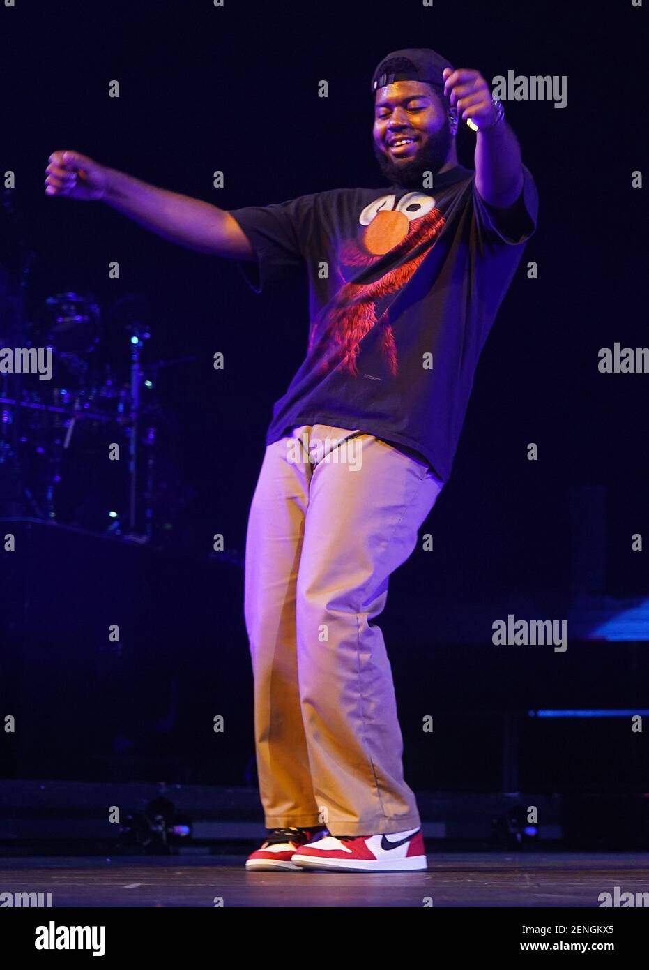 MIAMI, FL - AUG 17: Khalid performs at the American Airlines Arena on ...