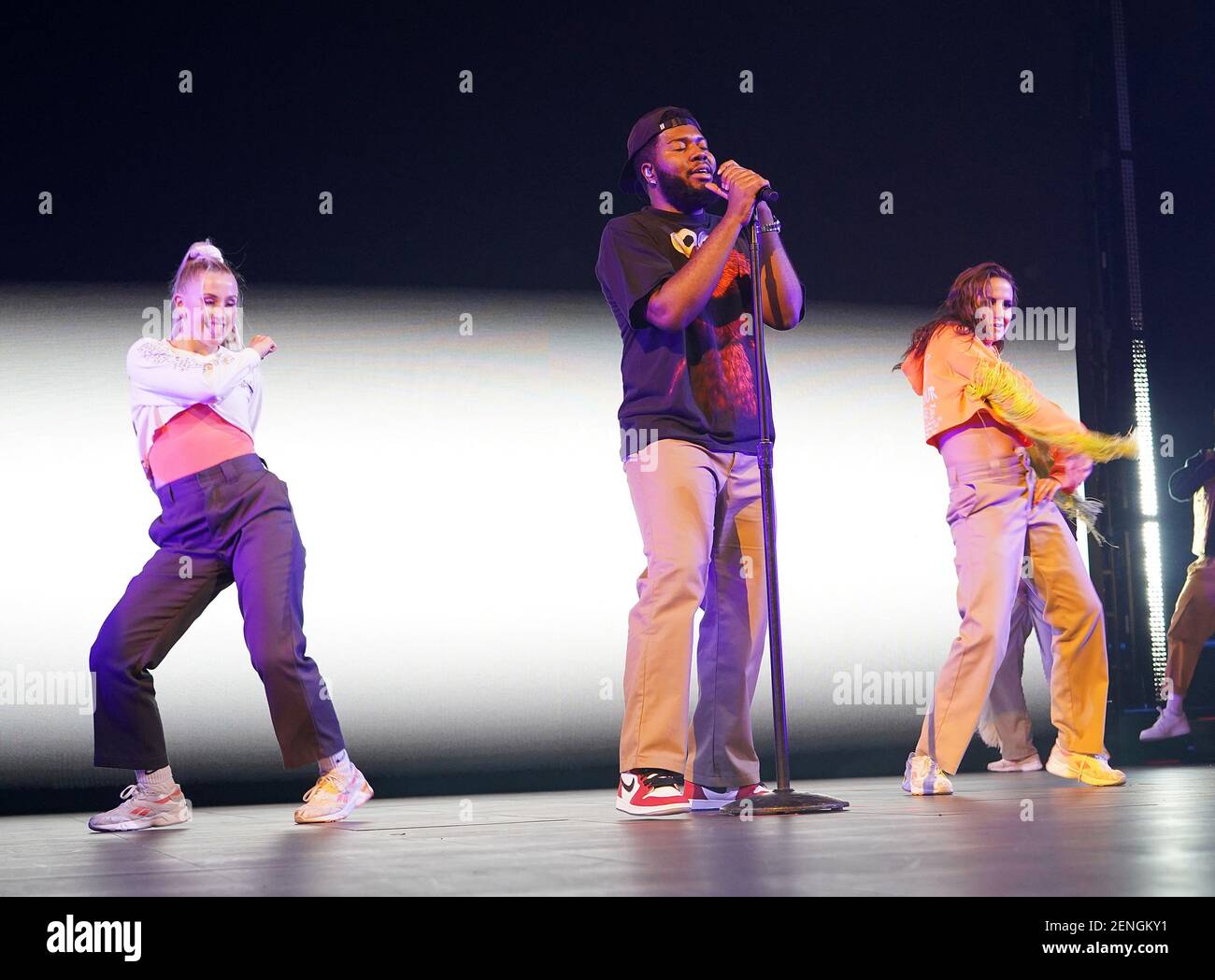MIAMI, FL - AUG 17: Khalid performs at the American Airlines Arena on ...