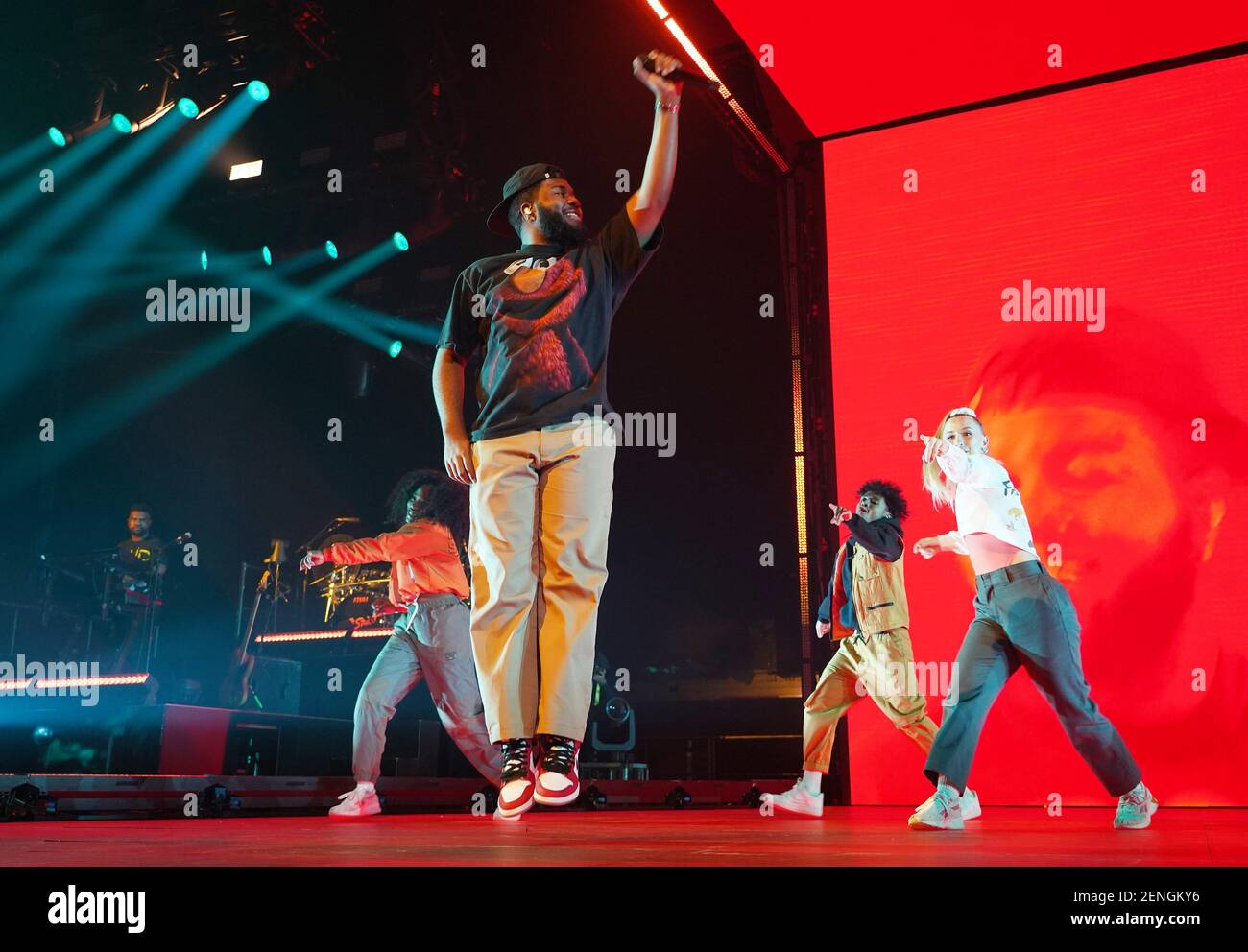 MIAMI, FL - AUG 17: Khalid performs at the American Airlines Arena on ...