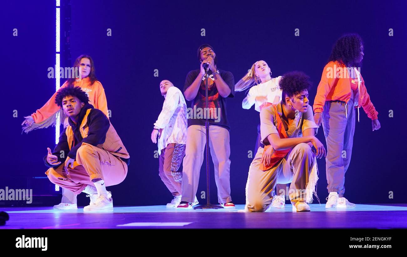 MIAMI, FL - AUG 17: Khalid performs at the American Airlines Arena on ...