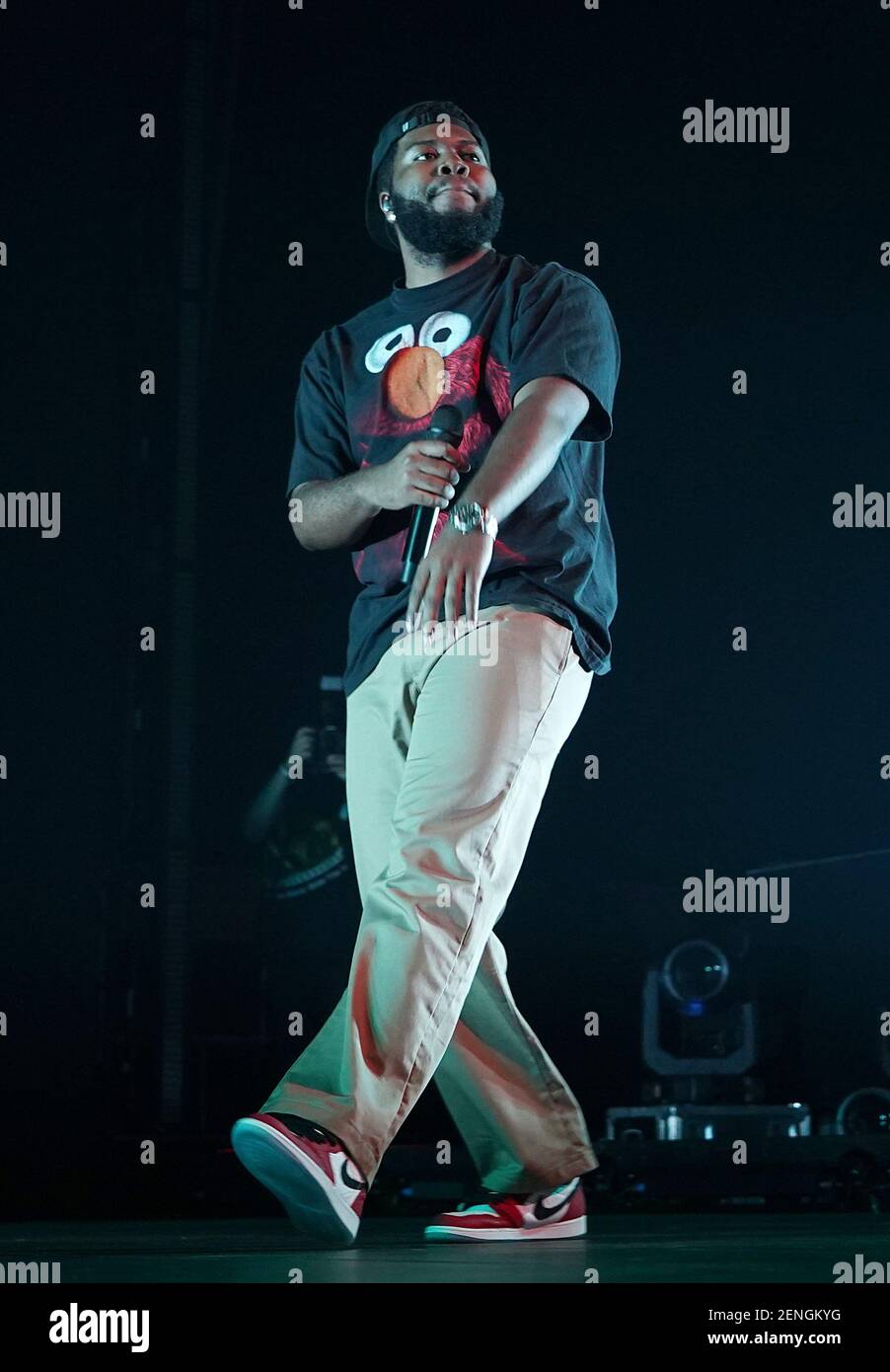 MIAMI, FL - AUG 17: Khalid performs at the American Airlines Arena on ...