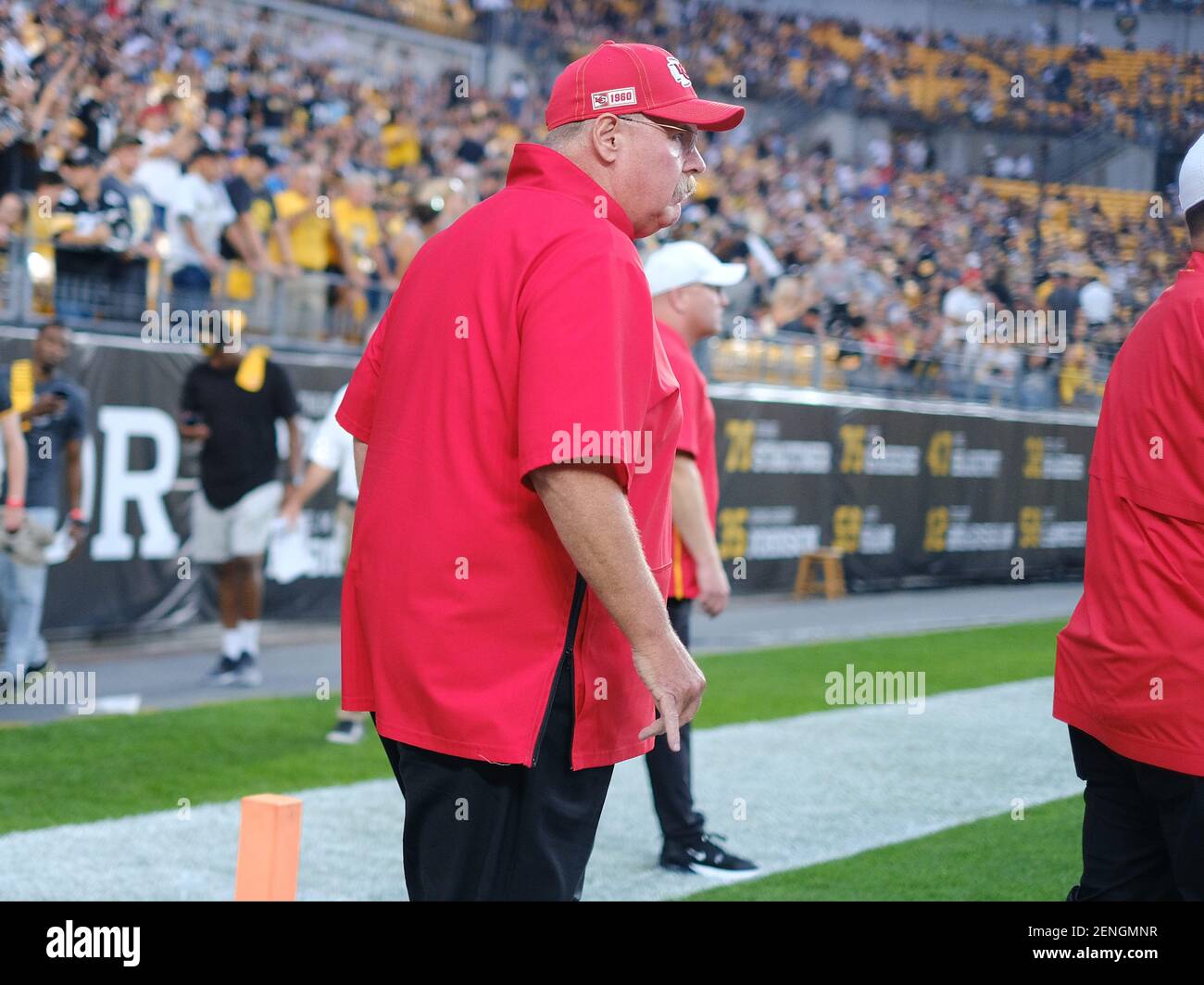 August 17th, 2019: Head Coach Andy Reid during the Pittsburgh Steelers ...