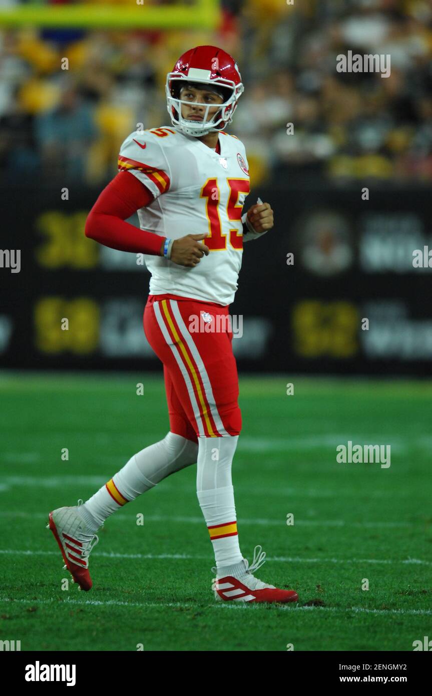 August 17th, 2019: Patrick Mahomes #15 during the Pittsburgh Steelers ...