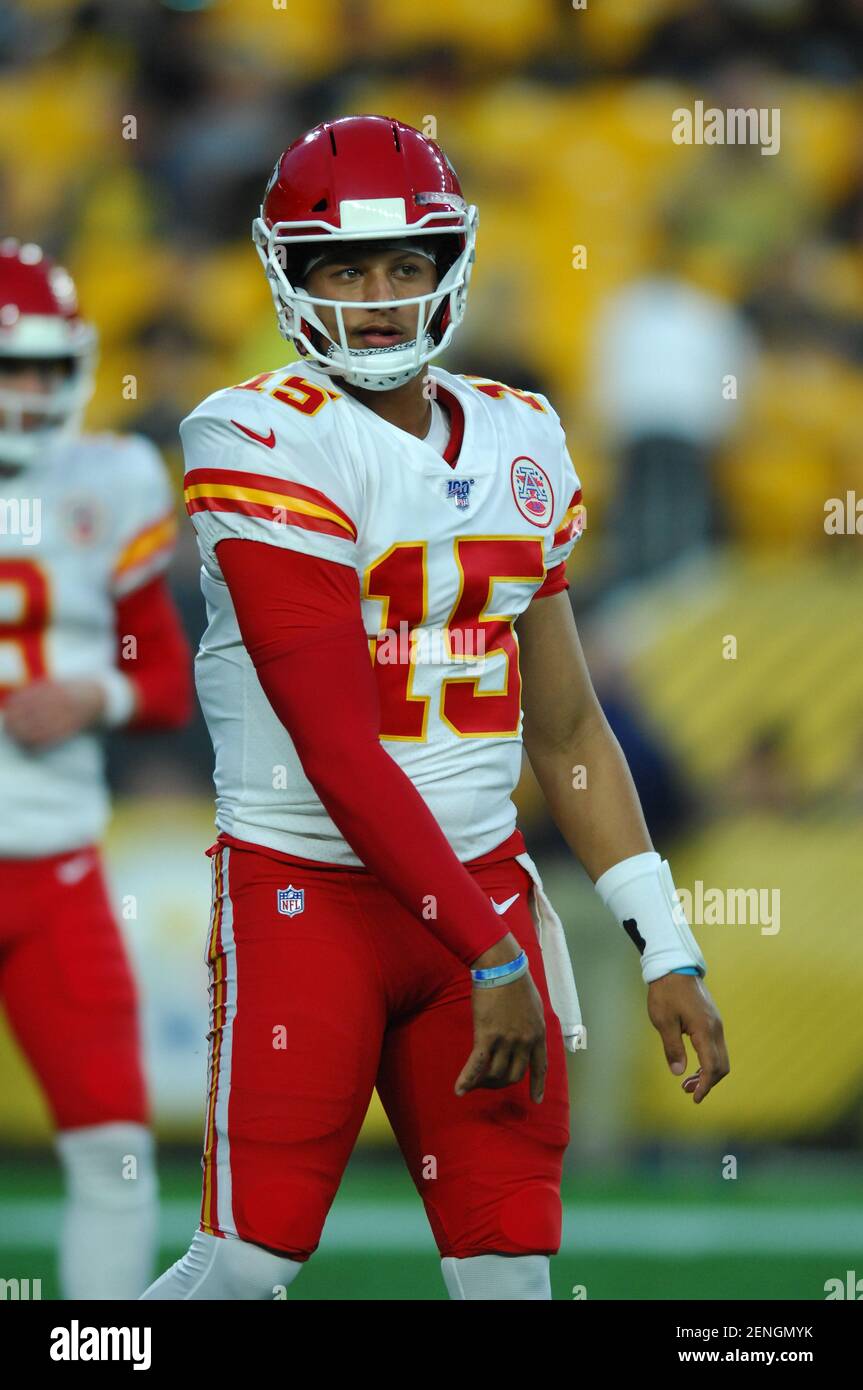 August 17th, 2019: Patrick Mahomes #15 during the Pittsburgh Steelers ...