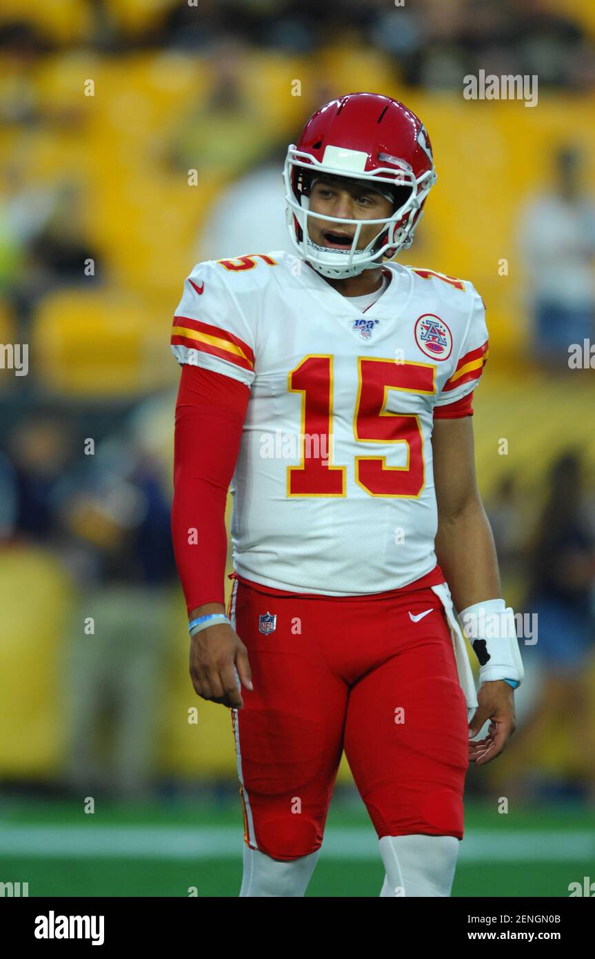 August 17th, 2019: Patrick Mahomes #15 during the Pittsburgh Steelers ...