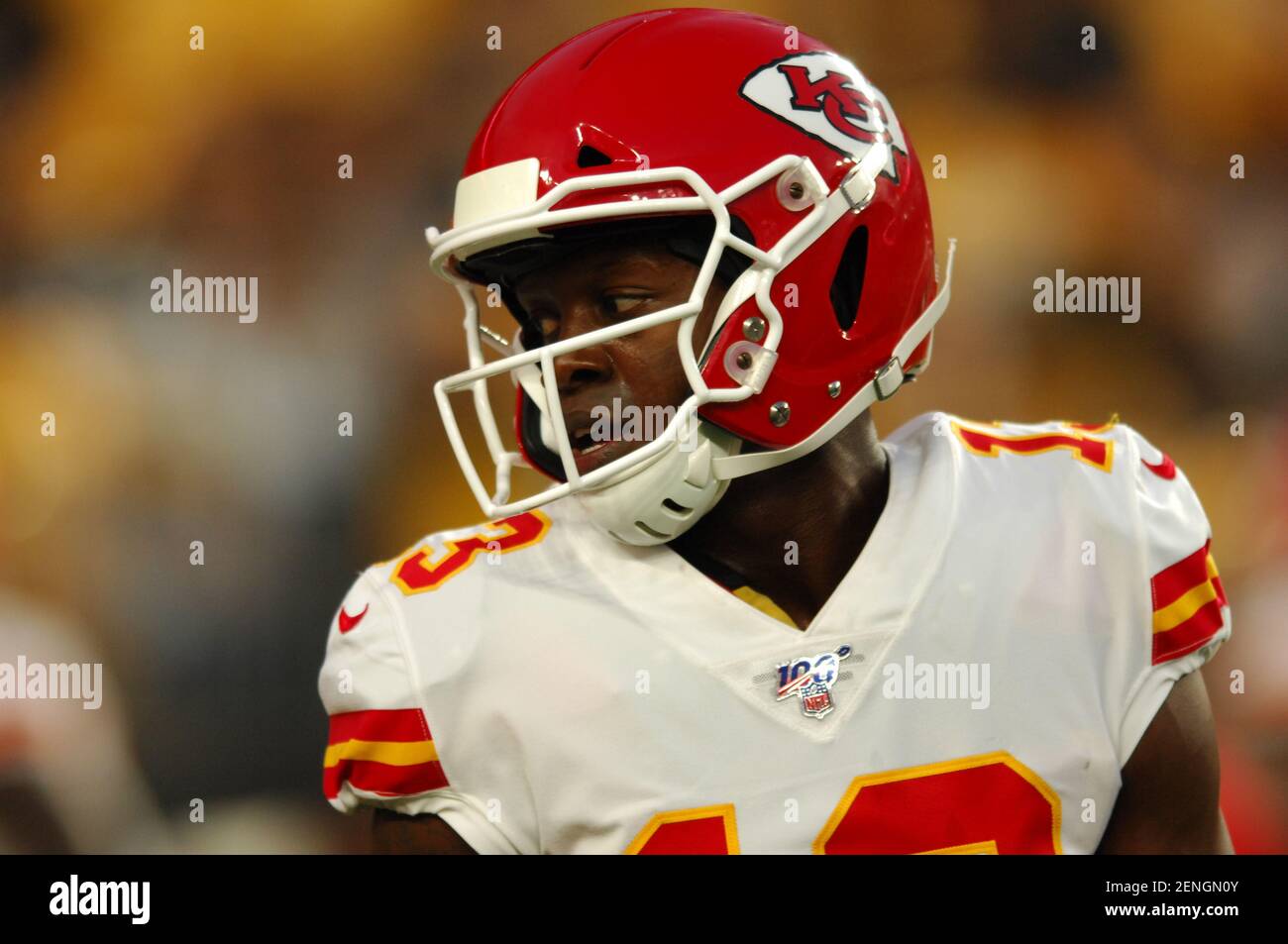 August 17th, 2019: Byron Pringle #13 during the Pittsburgh Steelers vs ...
