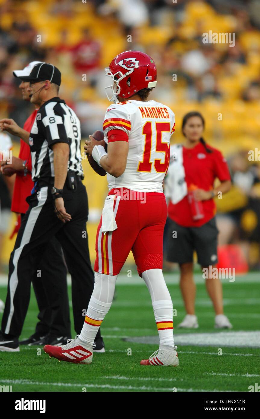 August 17th, 2019: Patrick Mahomes #15 during the Pittsburgh Steelers ...