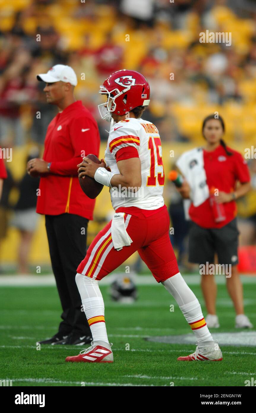 August 17th, 2019: Patrick Mahomes #15 during the Pittsburgh Steelers ...