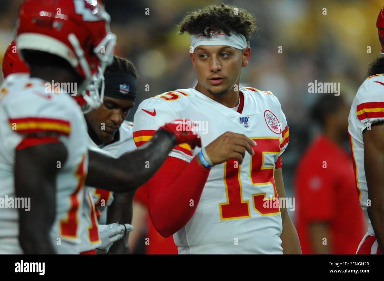 August 17th, 2019: Patrick Mahomes #15 during the Pittsburgh Steelers ...