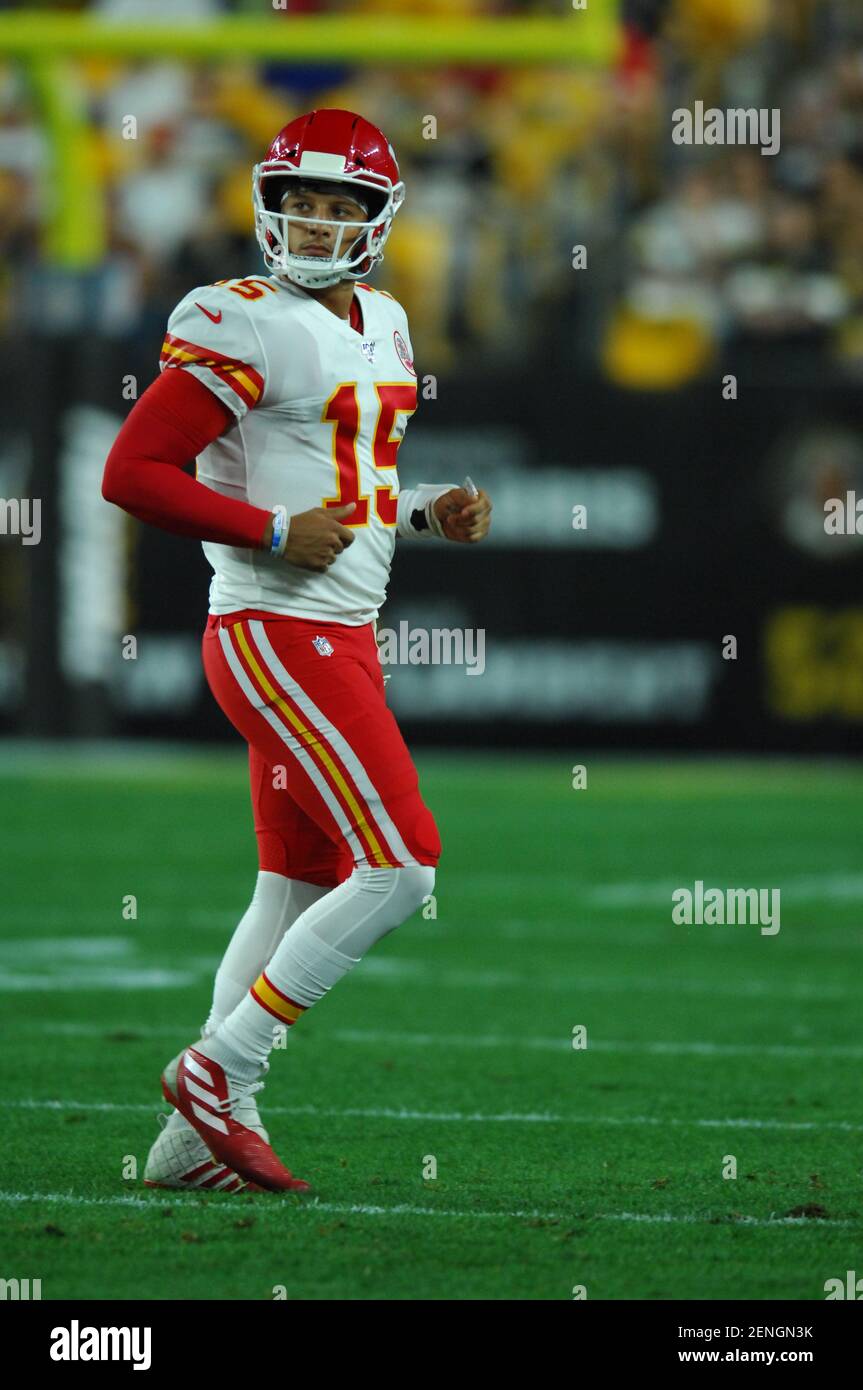 August 17th, 2019: Patrick Mahomes #15 during the Pittsburgh Steelers ...