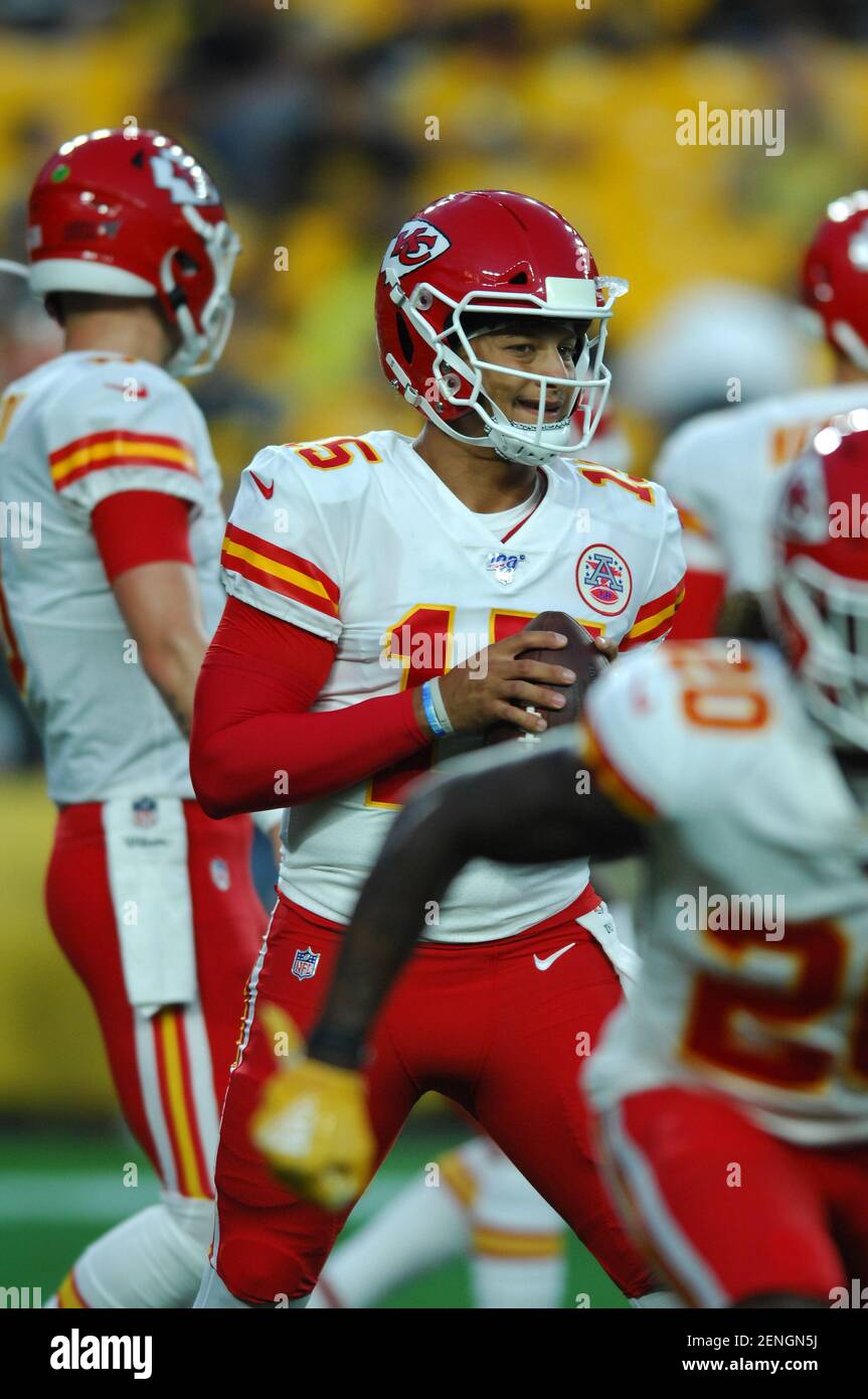August 17th, 2019: Patrick Mahomes #15 during the Pittsburgh Steelers ...