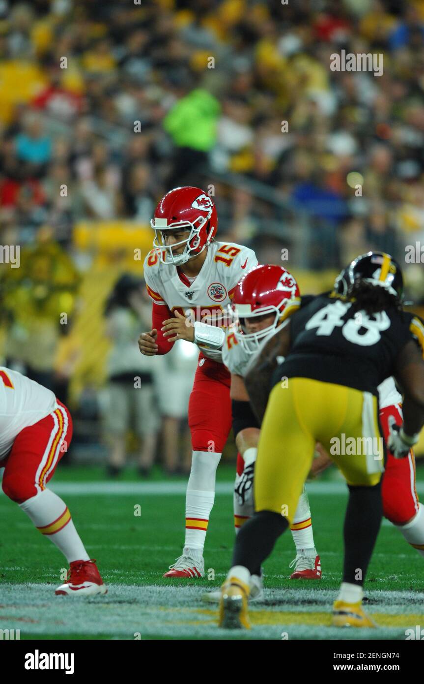 August 17th, 2019: Patrick Mahomes #15 during the Pittsburgh Steelers ...