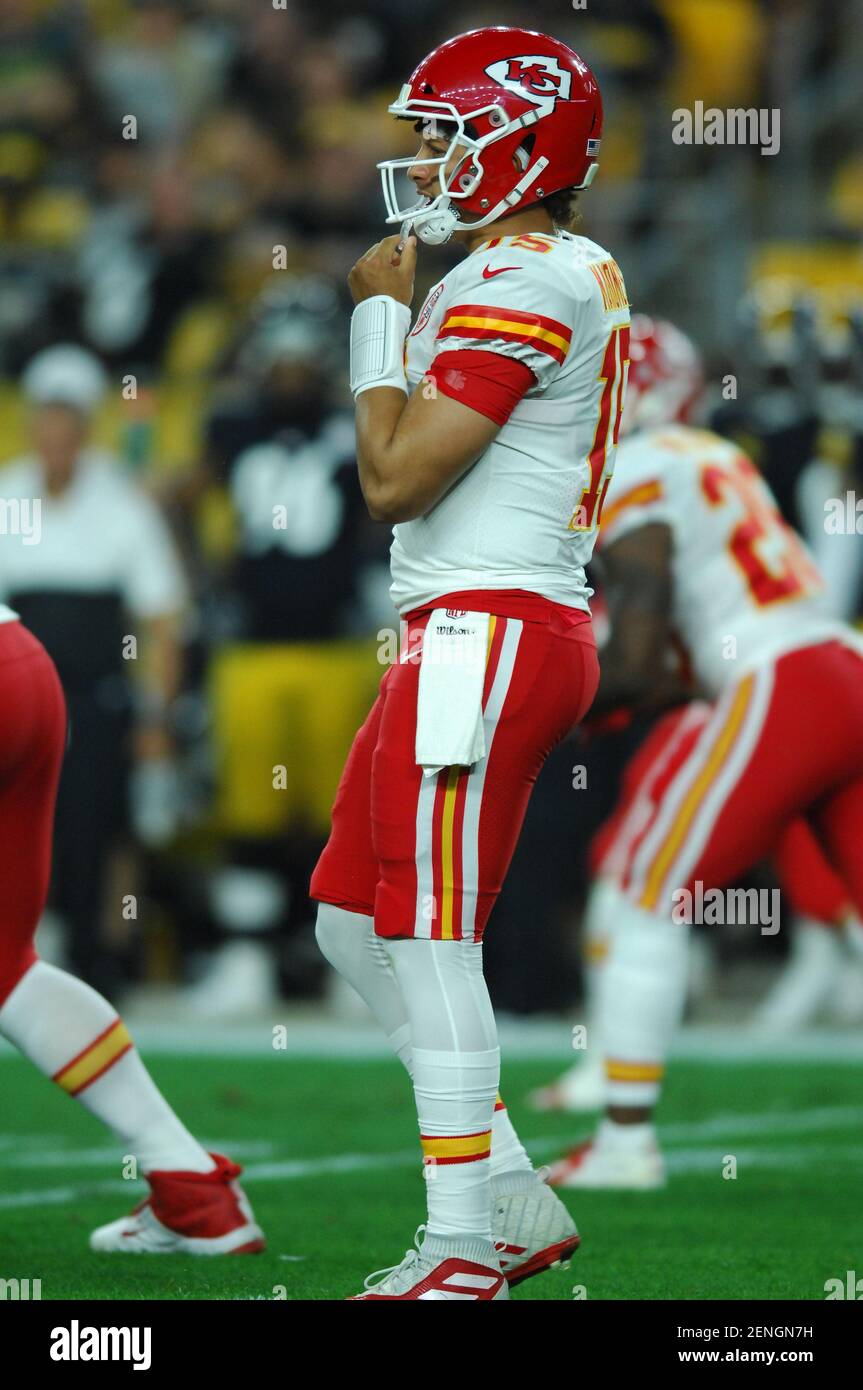 August 17th, 2019: Patrick Mahomes #15 during the Pittsburgh Steelers ...