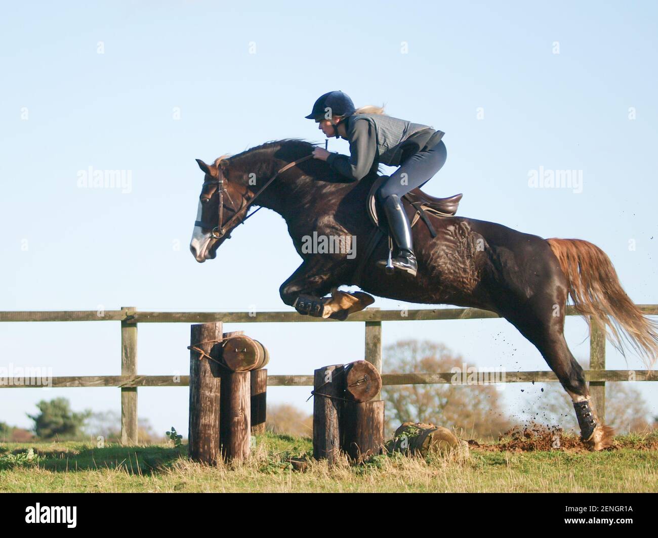 Equestrian jumping cross country hi-res stock photography and images ...