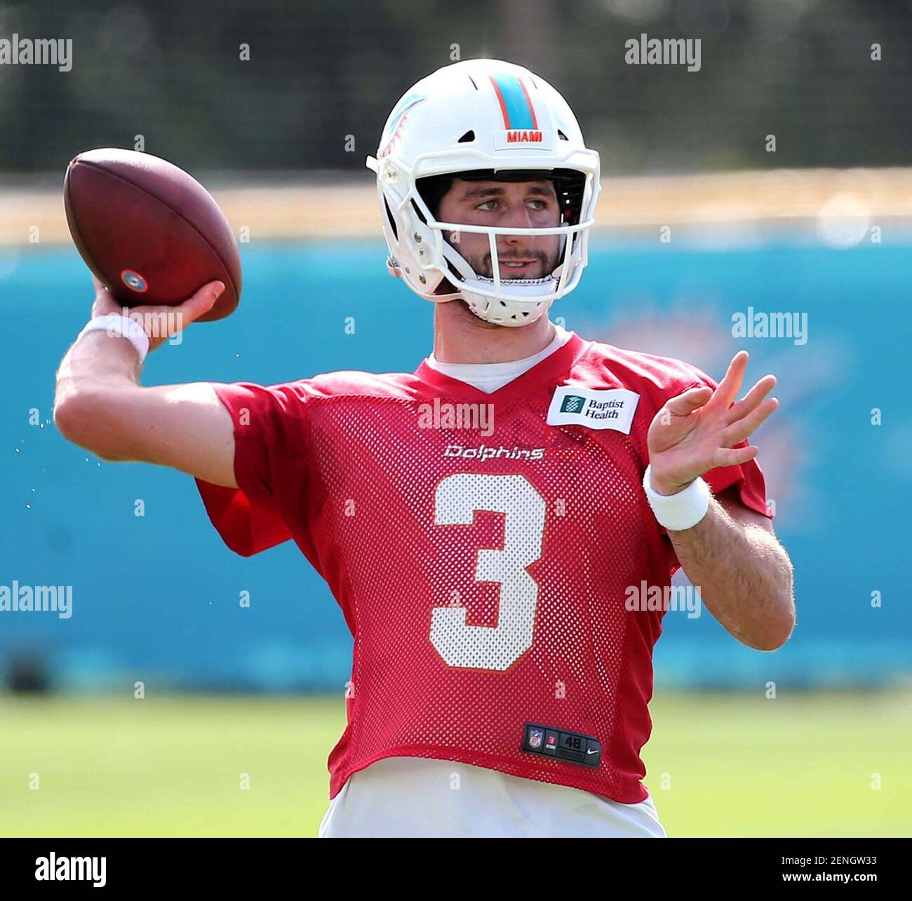Miami Dolphins quarterback Josh Rosen (3) on the first day of training ...