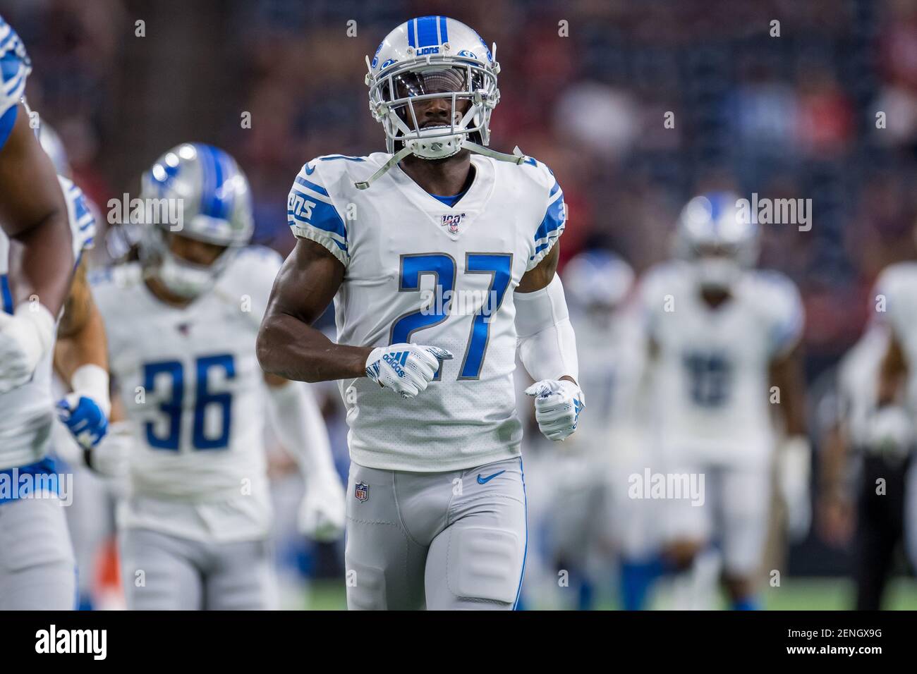 August 17, 2019: Detroit Lions cornerback Justin Coleman (27) prior to ...