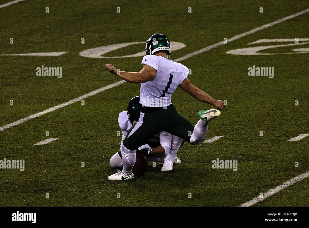 August 18, 2019, East Rutherford, New Jersey, USA: New York Jets kicker ...