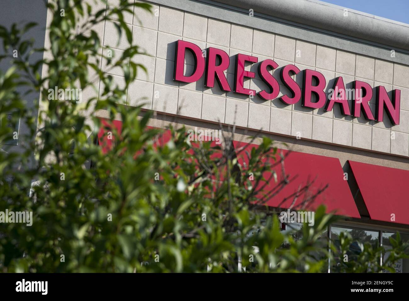 A logo sign outside of a Dressbarn retail store location in Hagerstown ...