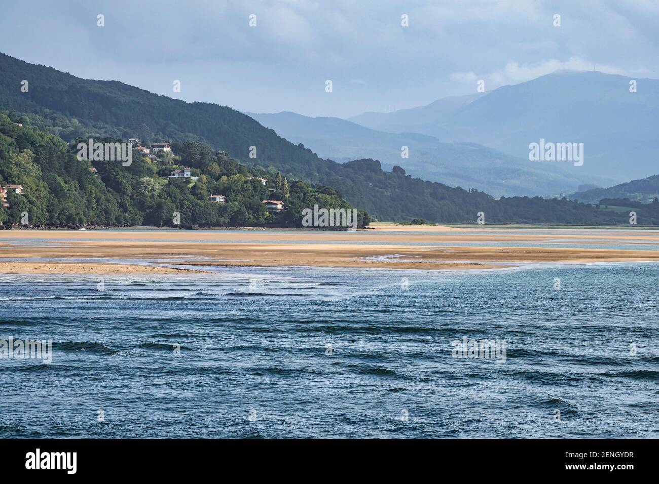Spainsh coastline in Basque country. Mundaka beach. Spain Stock Photo ...