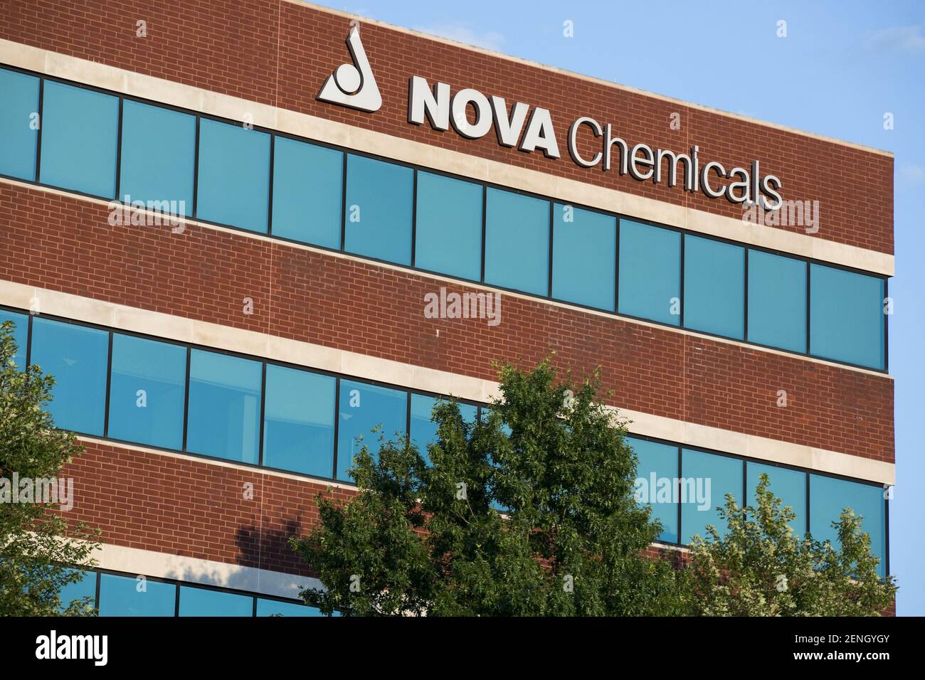 A logo sign outside of a facility occupied by the NOVA Chemicals ...