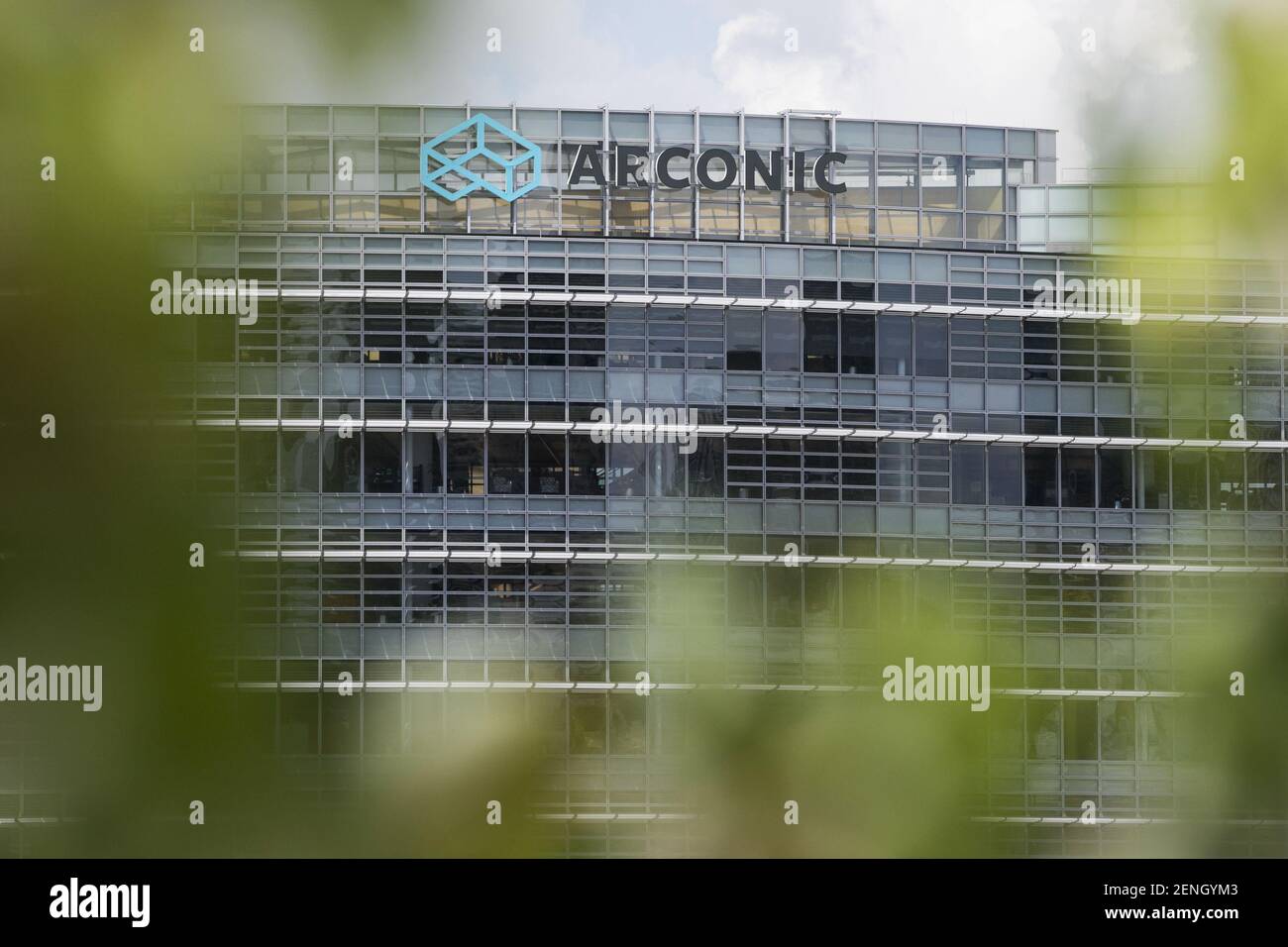 A logo sign outside of the headquarters of Arconic in Pittsburgh ...