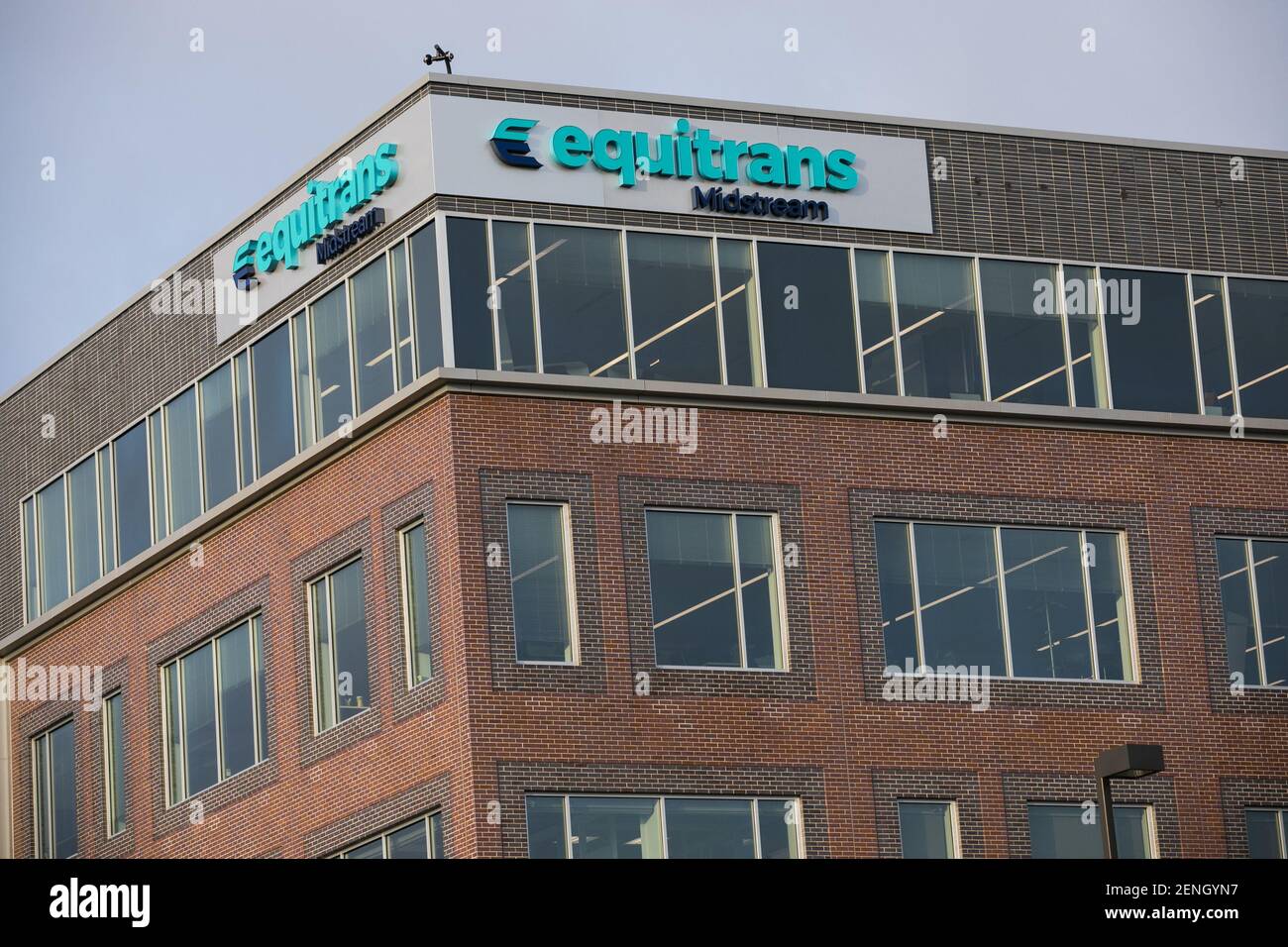 A logo sign outside of a facility occupied by Equitrans Midstream in ...