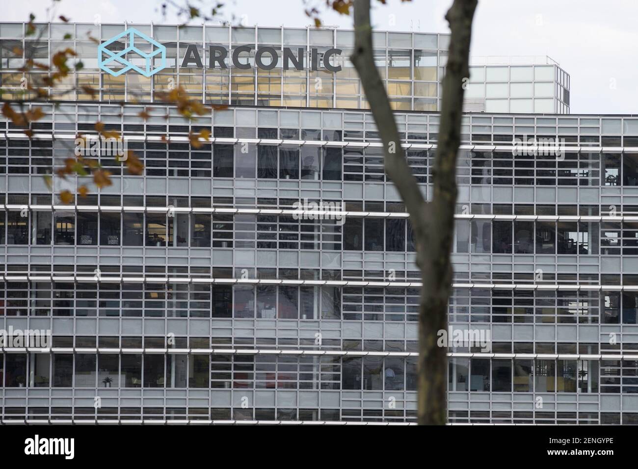 A logo sign outside of the headquarters of Arconic in Pittsburgh ...